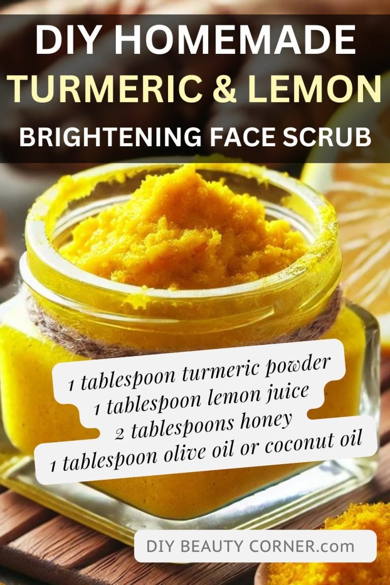 DIY Turmeric and Lemon Brightening Face Scrub – Homemade Recipe for ...