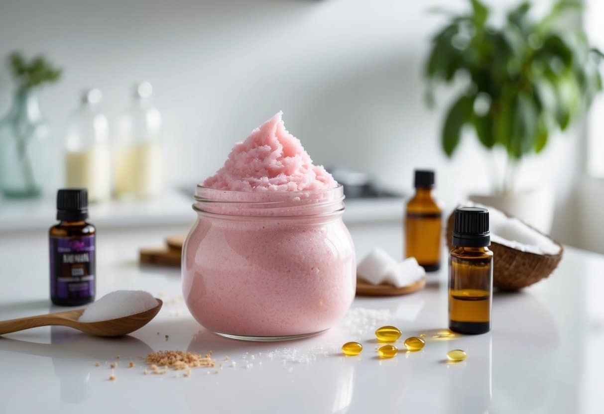 DIY Pink Whipped Sugar Scrub Recipe