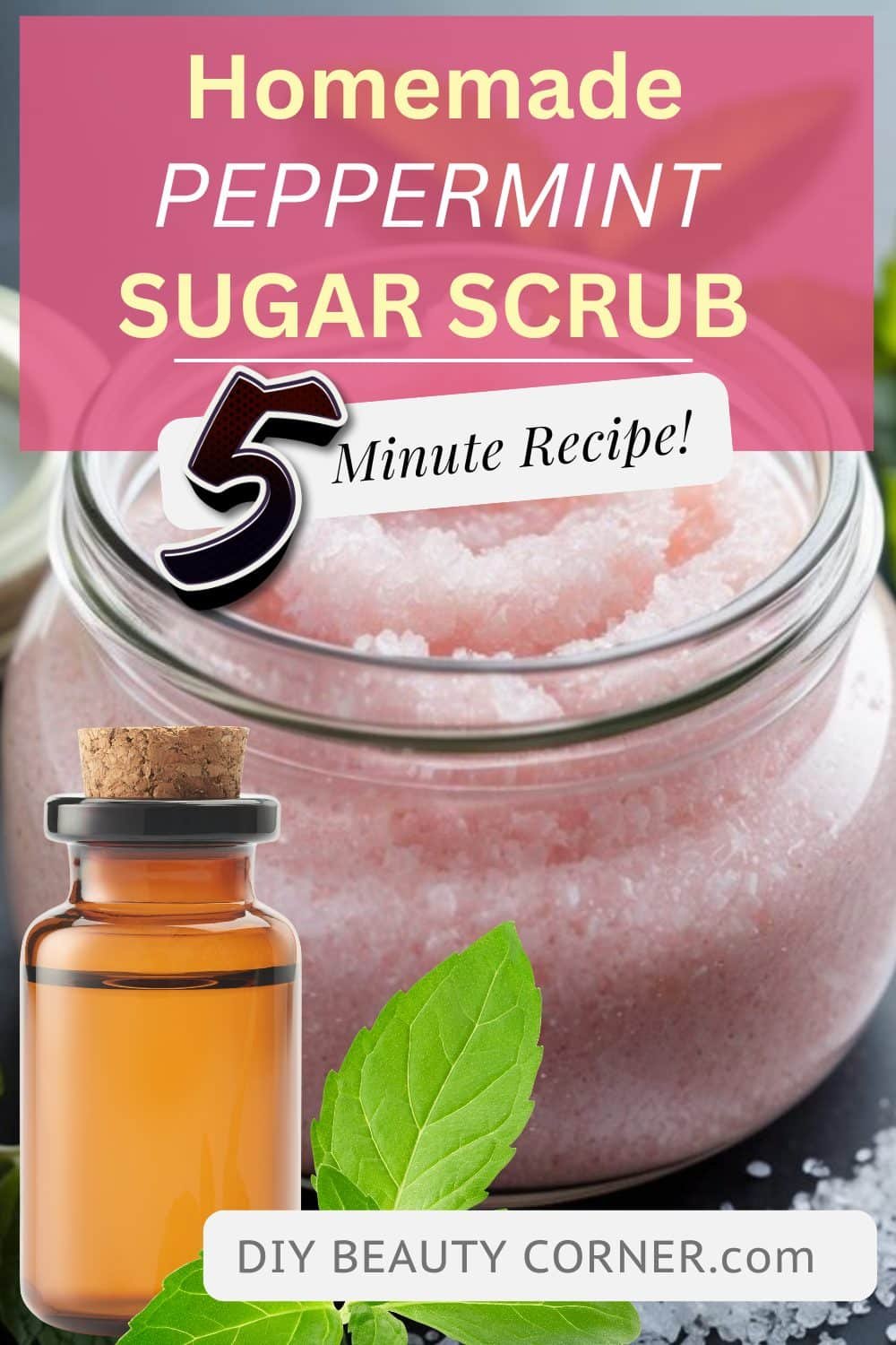 Homemade Peppermint Sugar Scrub in 5 Minutes