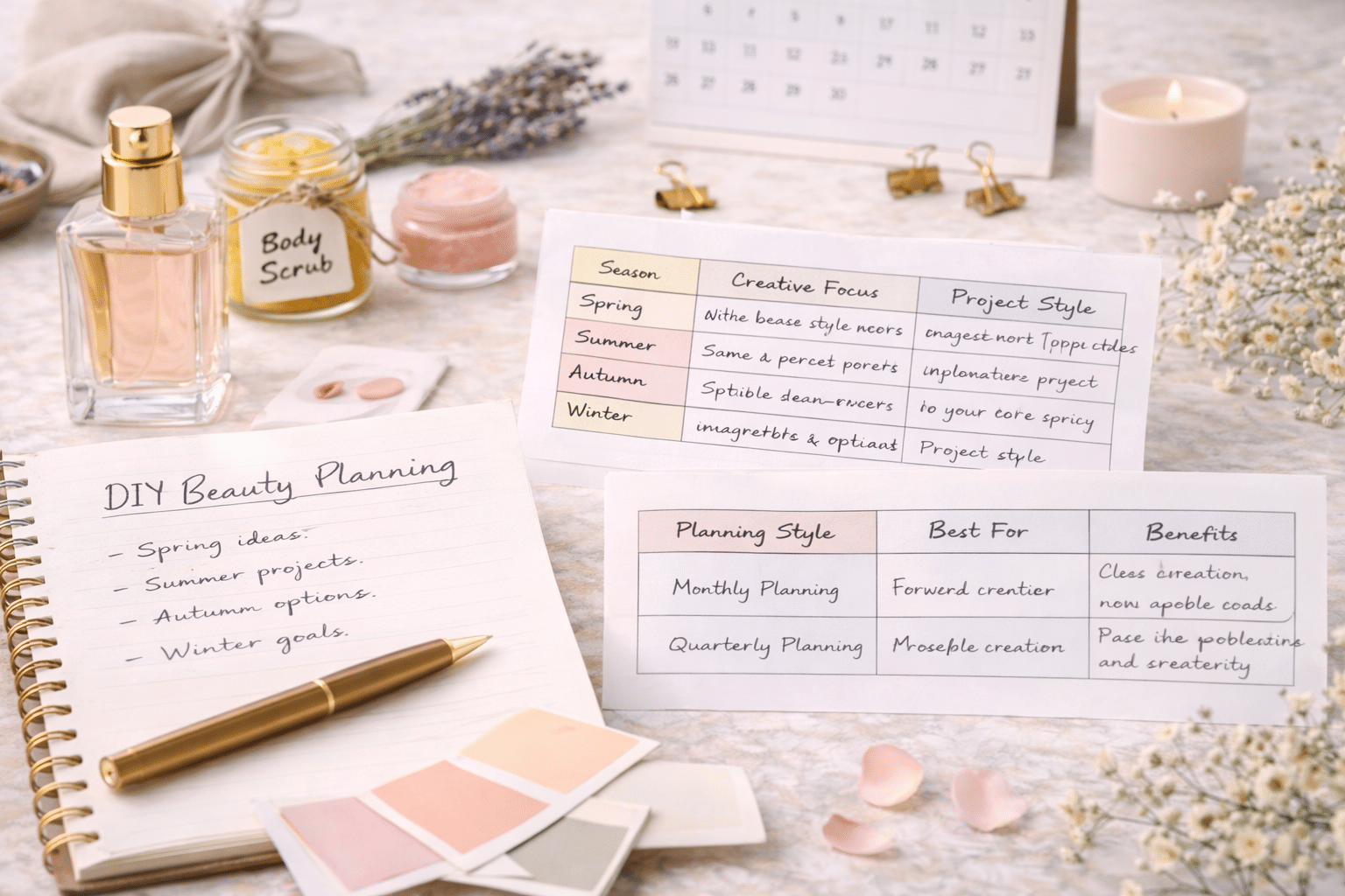 Planning DIY Beauty Projects Throughout the Year